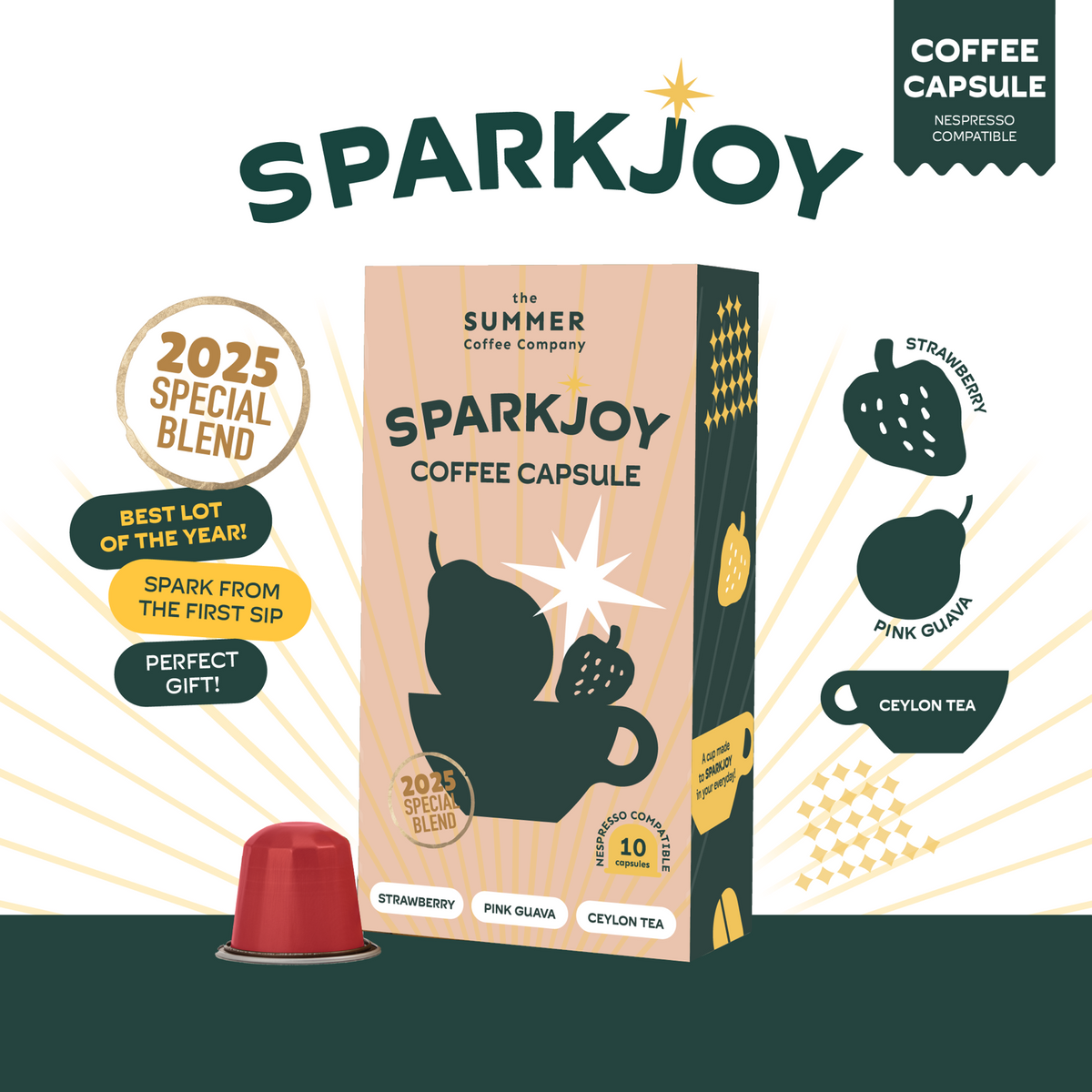 SPARKJOY Coffee Capsule กาแฟแคปซูล [2025 Special Blend] - The Summer C ...
